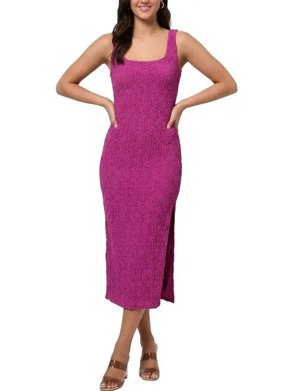 Rachel Rachel Roy Emi Sleeveless Pucker Knit Midi Dress - Orchid
