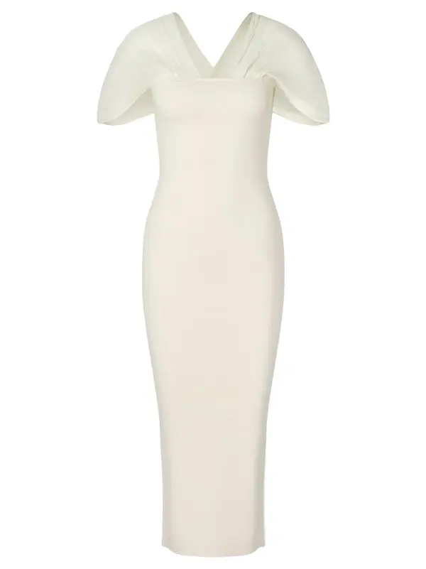 LEONÍ Indira Silk-georgette Dress - Ivory