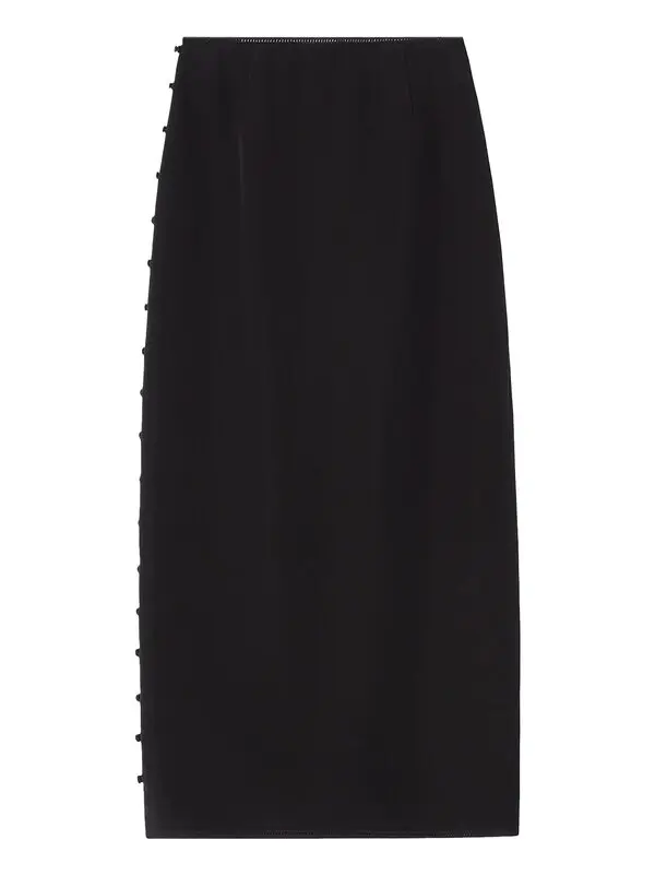 LEONÍ Joan Silk Skirt - Black