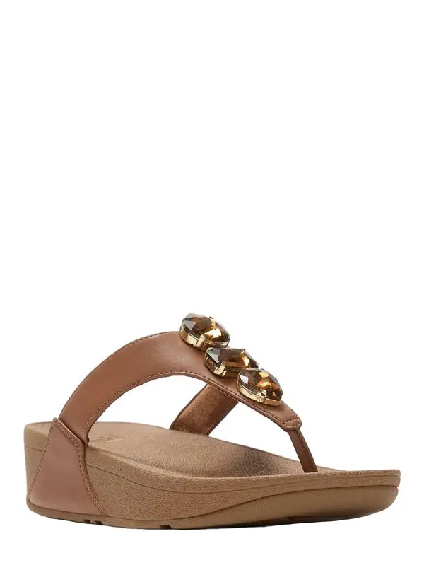Fitflop Lulu Ultra-jewel Tp Sandal - Deep Tan