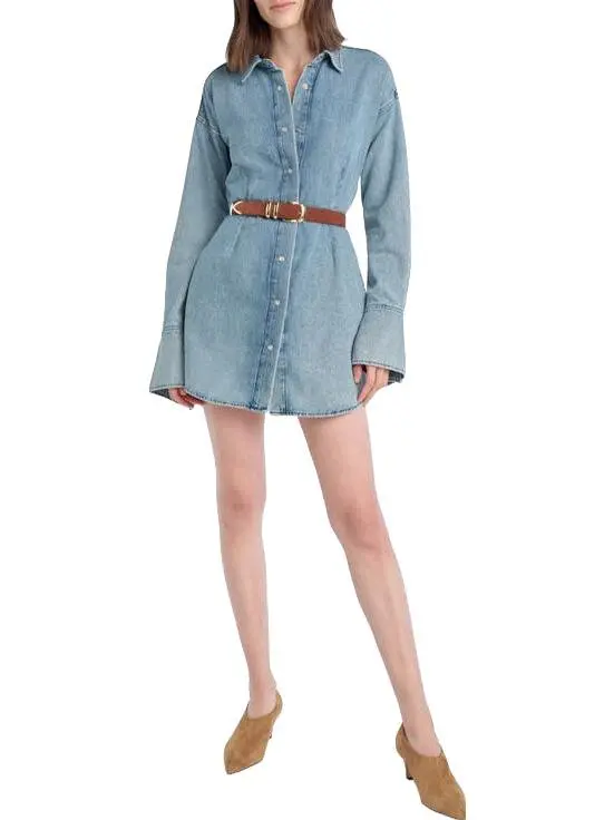 FAVORITE DAUGHTER Eyes On Me Denim Mini Shirtdress - Lexington