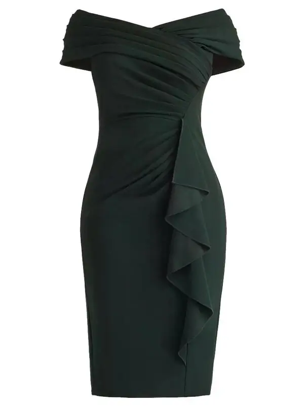 Tadashi Shoji Martine Ruffled Dress - Green