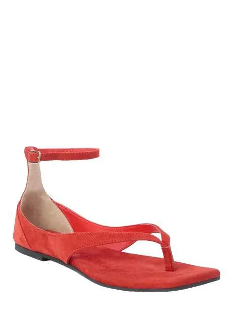 Matisse Kerry Ankle Strap Sandal - Red Suede