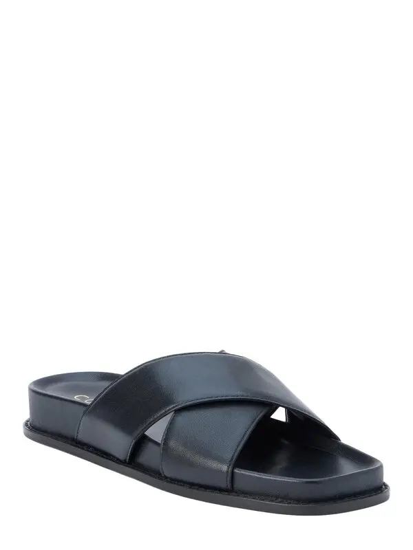 Matisse Hannah Slide Sandal - Black Leather