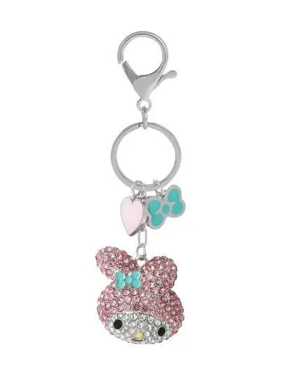 HELLO KITTY My Melody Bag Charm Keychain - Pink/ Multi