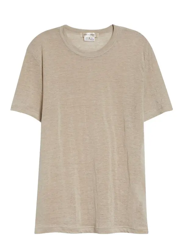 Comme Des Garçons Thin Linen Jersey T-shirt - Ecru