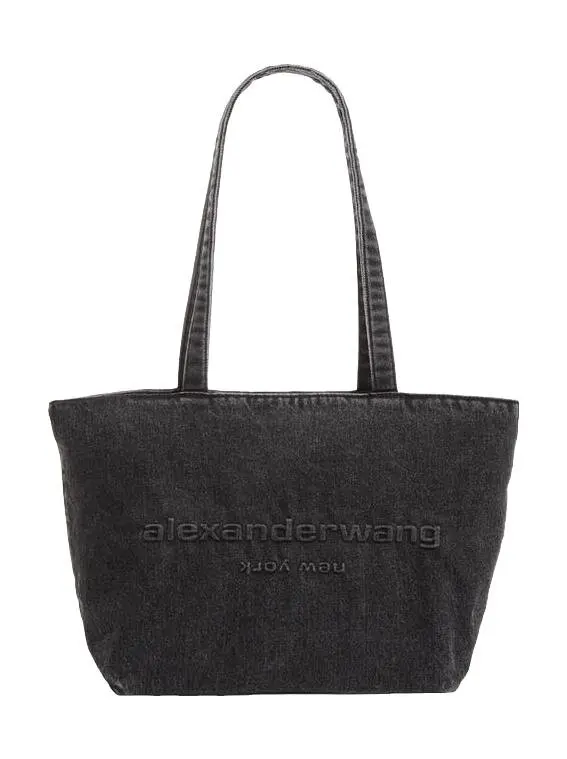 Alexander Wang Medium Punch Denim Tote - Grey Aged