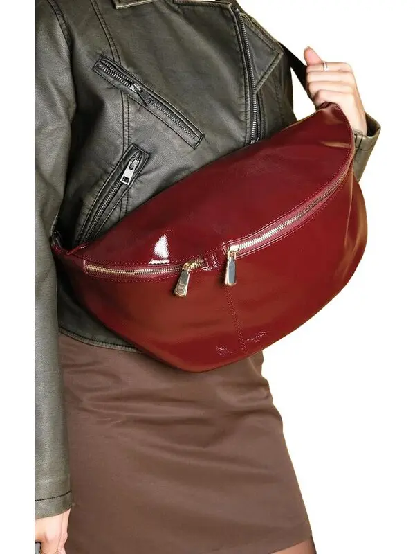 PROLOGUE SHOES Venta Waist Bag - Burgundy Patent