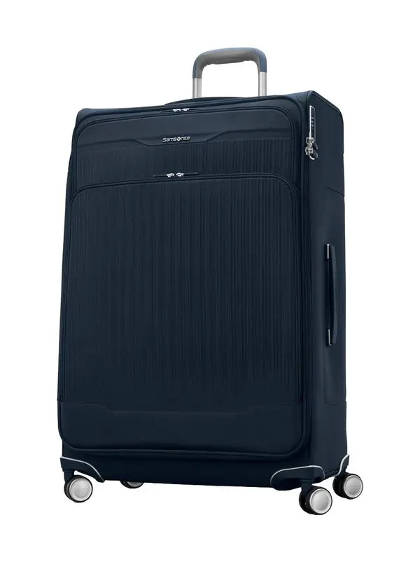 SAMSONITE Silhouette 18 30-inch Expandable Checked Spinner - Deep Navy