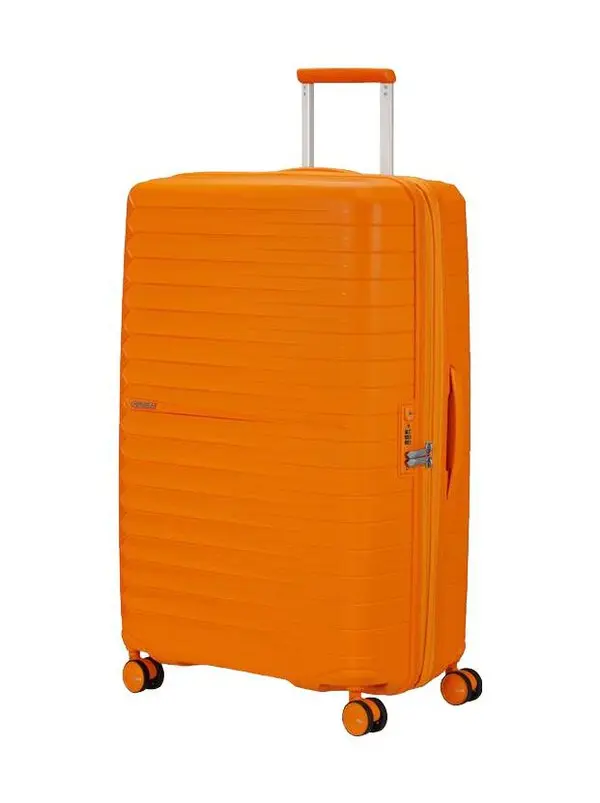 AMERICAN TOURISTER Fastfoward Expandable Hardside 30-inch Checked Spinner - Radiant Orange