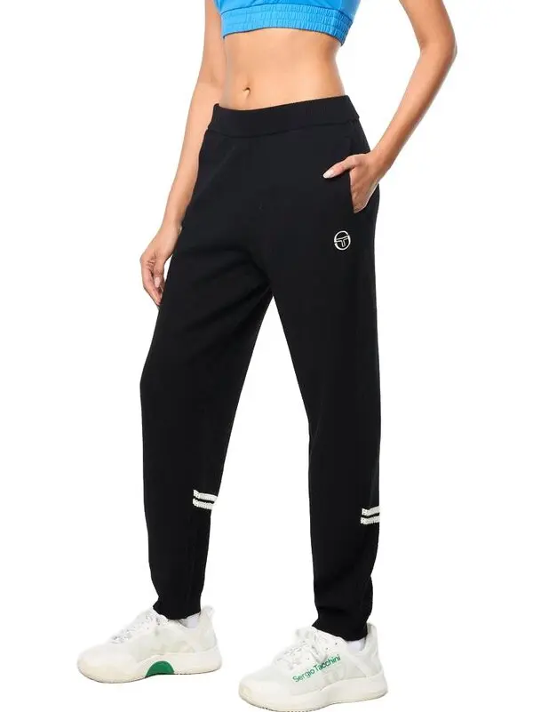 SERGIO TACCHINI Zeta Track Pants With Stripe Accents - Black Beauty