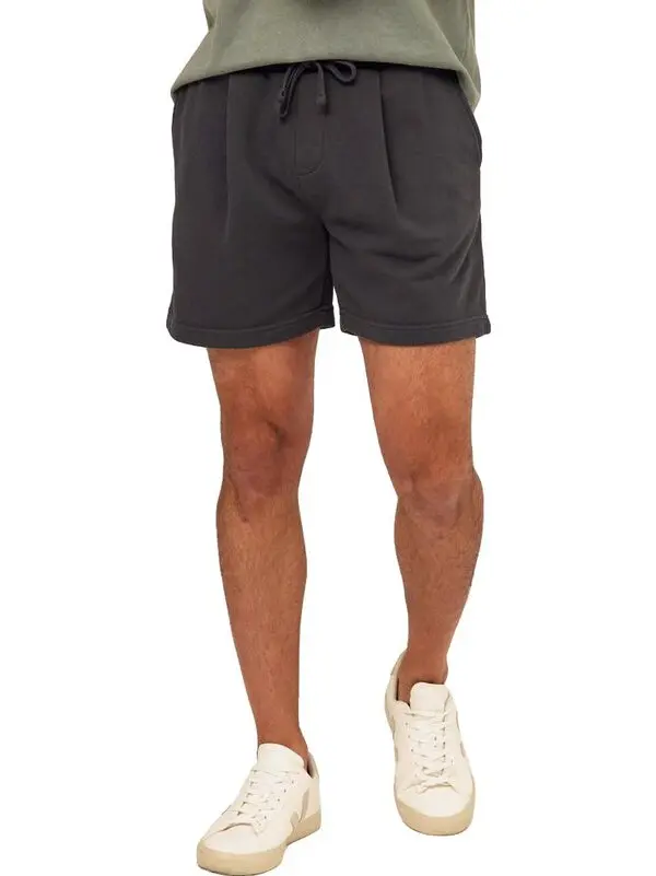 THREADS 4 THOUGHT Pleated Terry Cloth Shorts - Carbon
