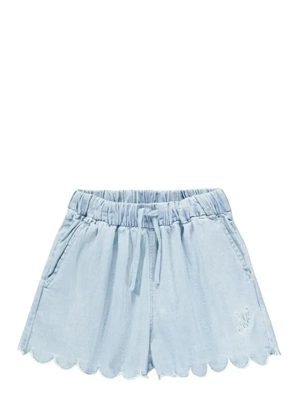MOLO Addie" Scalloped Hem Shorts - Gray