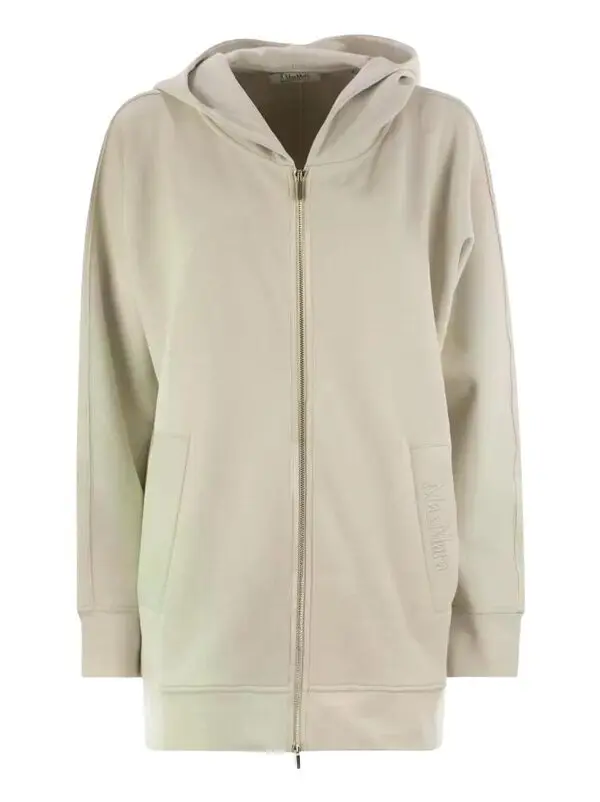 Max Mara Logo-embroidered Hoodie - Neutrals