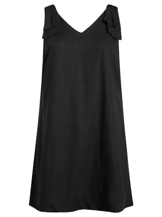 CECE DUPRAZ V-neck Sleeveless Minidress - Rich Black