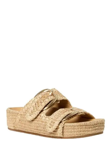 LOEFFLER RANDALL Nico Platform Wedge Slide Sandal - Natural/natural