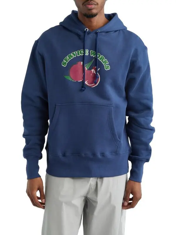 SERVICE WORKS Organic Cotton Hoodie - Navy