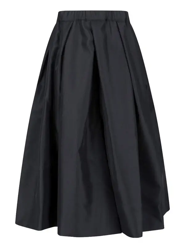 Comme Des Garçons Gathered Midi Skirt - Black