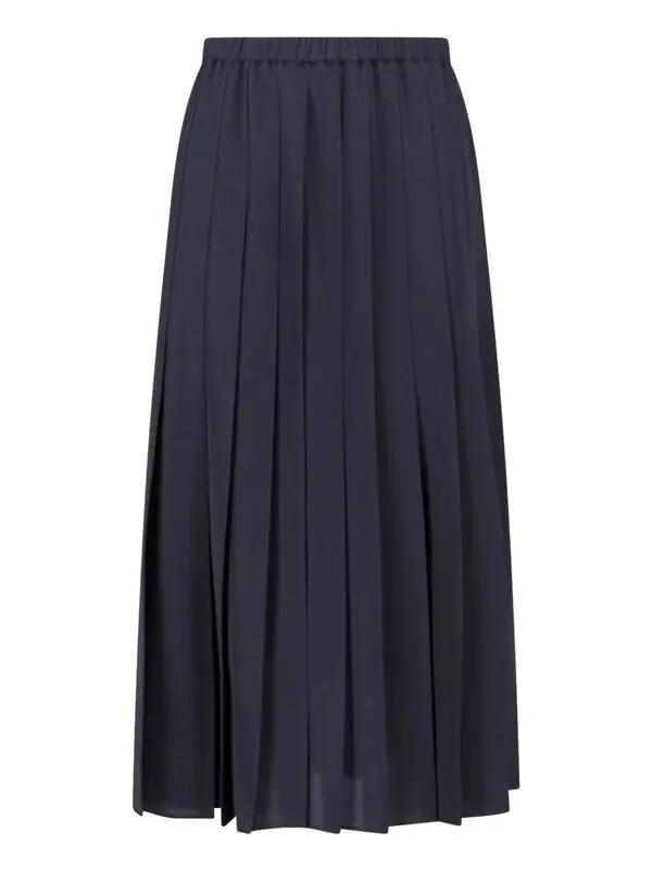 Junya Watanabe Pleated Maxi Skirt - Black