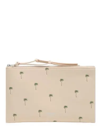 Bimba Y Lola Large Leather Make-up Case - Sand