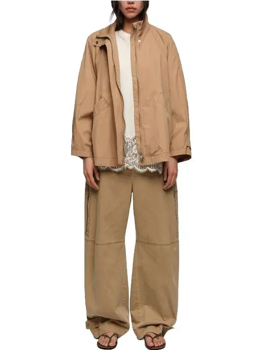 Bimba Y Lola A-line Trench With High Neck - Camel