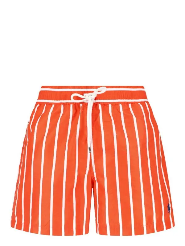 Polo Ralph Lauren Beach Shorts With Logo - Orange