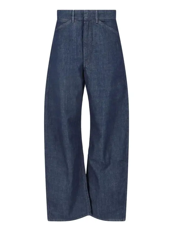 LEMAIRE Wide Rounded Denim Trousers - Blue