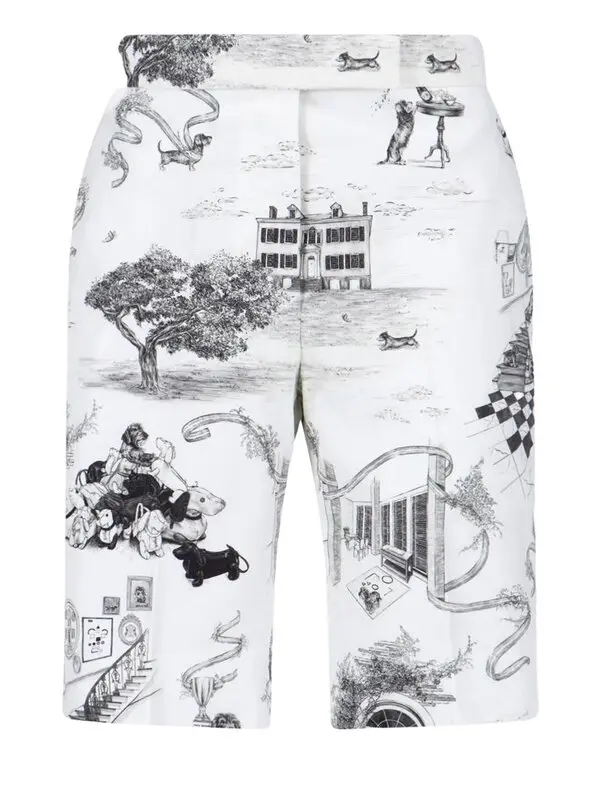 Thom Browne Hector Toile Shorts - White