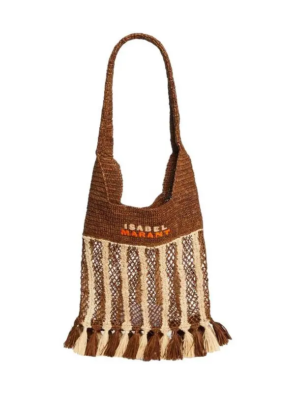 Isabel Marant Small Praia Raffia Tote - Natural/brown