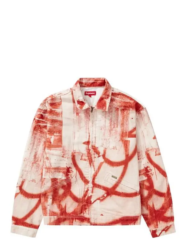 Supreme Christopher Wool Denim Work Jacket - Red