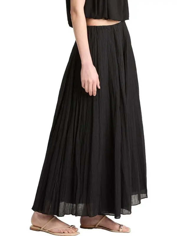 Vince Crinkled Maxi Skirt - Black