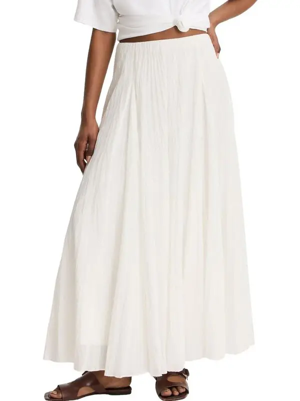 Vince Crinkled Maxi Skirt - Off White