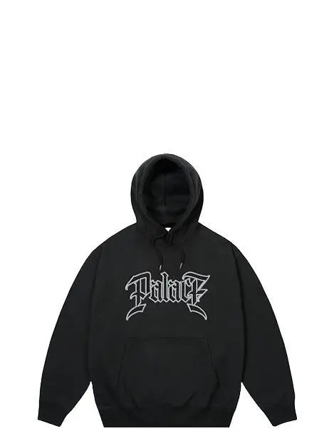 PALACE Le Script Hoodie - Black