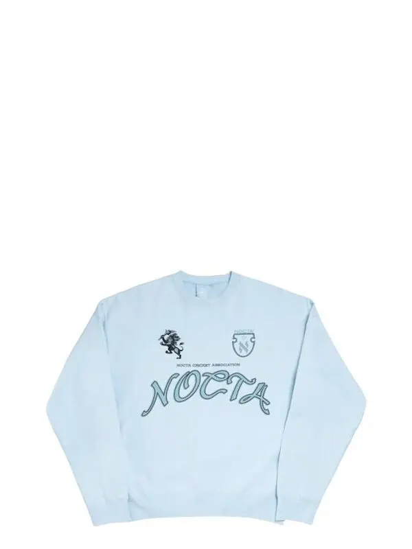Nike X Nocta Cricket Association Fleece Crewneck Sweatshirt - Light Blue