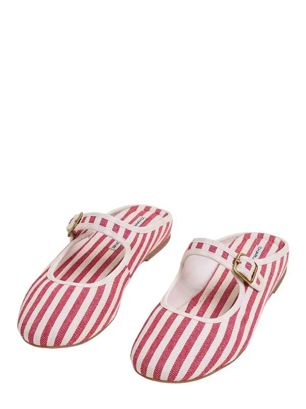 Charlotte Stone Willow Mary Jane Ballet Slides - Kiss Stripe