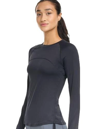 BLOQUV Sun And Uv Protection Drawstring Crew Shirt - Black