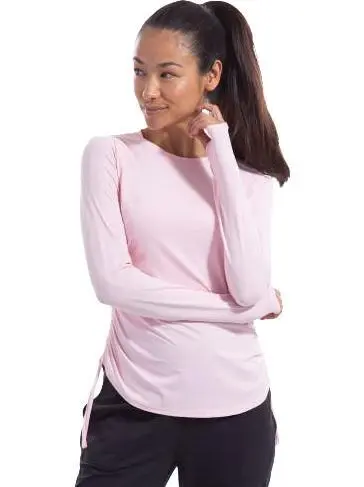 BLOQUV Drawstring Crew Shirt - Tickle Me Pink