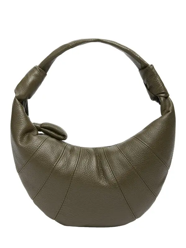 LEMAIRE Mini Fortune Croissant Leather Handbag - Dark Olive
