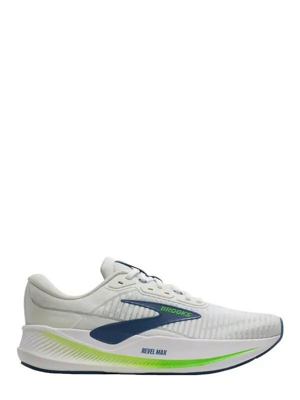 Brooks Revel Max Athletic Sneakers - White/moonlight/green Gecko