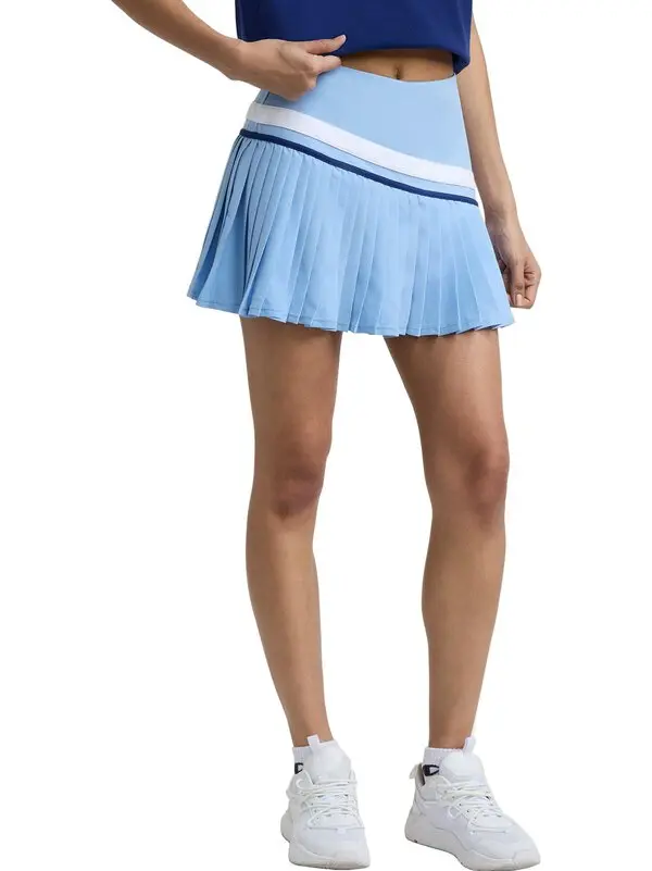 Champion Country Club Pleated Skort With Logo - Placid Blue