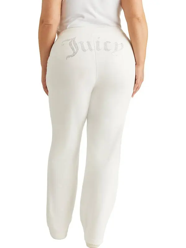 Juicy Couture Plus-size Og Big Bling Velour Track Pants - Angel