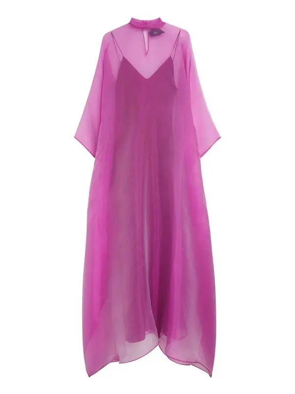 TALLER MARMO Organza Sphinx Maxi Kaftan - Pink