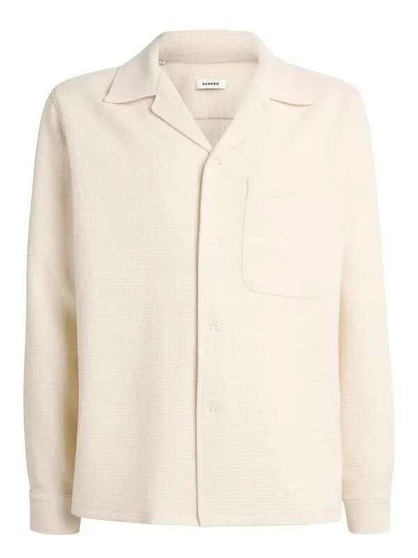 Sandro Textured Long-sleeve Shirt - Beige