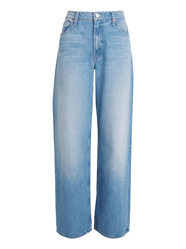 MOTHER The Rerun Zip Sneak Wide-leg Jeans - Blue