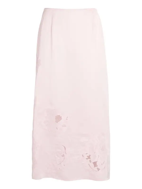 HERSKIND Lace-detail Amanda Maxi Skirt - Pink