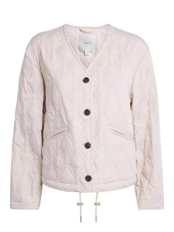 Varley Saba Quilted Jacket - Ivory