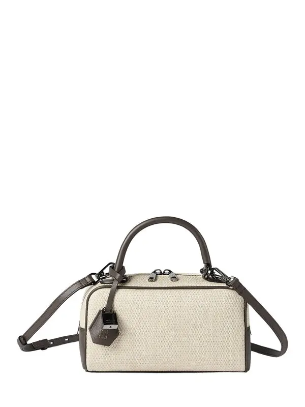 Brunello Cucinelli Small Woven Top-handle Bag - Beige