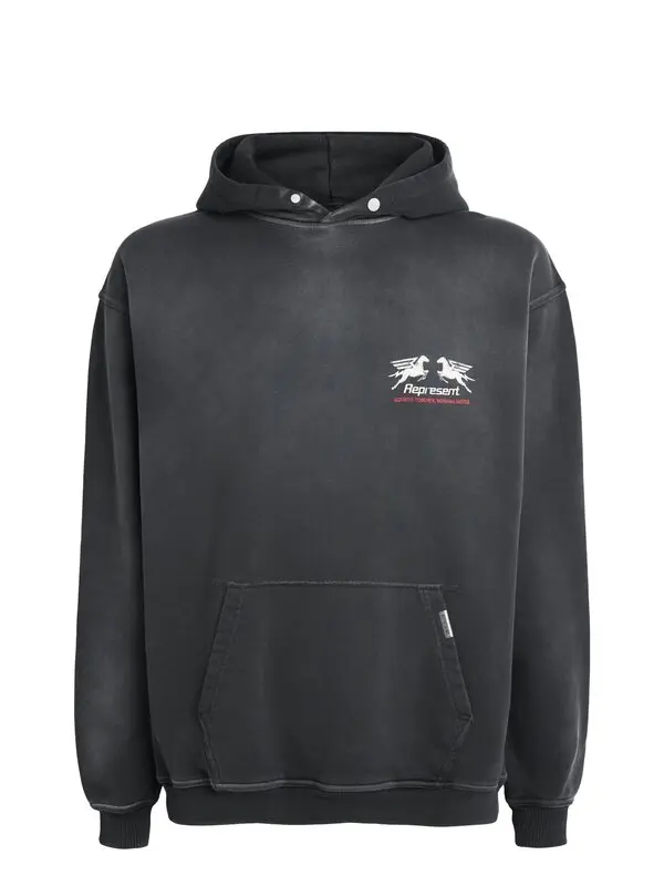 REPRESENT Cotton 24 Hour Service Hoodie - Black