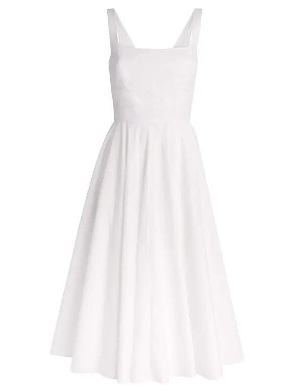 EMILIA WICKSTEAD Cotton Nikush Midi Dress - White