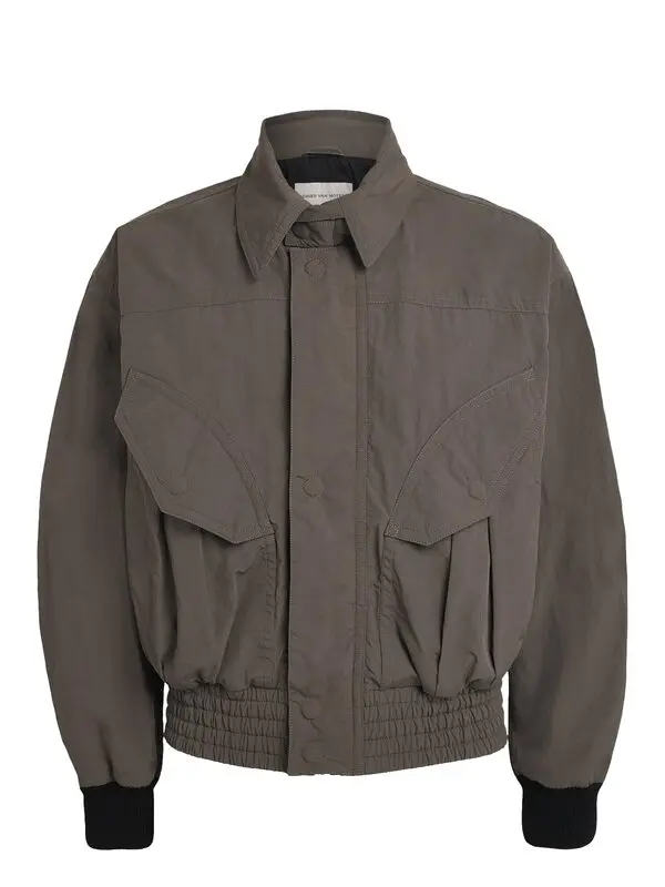 Dries Van Noten Water-repellent Hybrid Bomber Jacket - Beige
